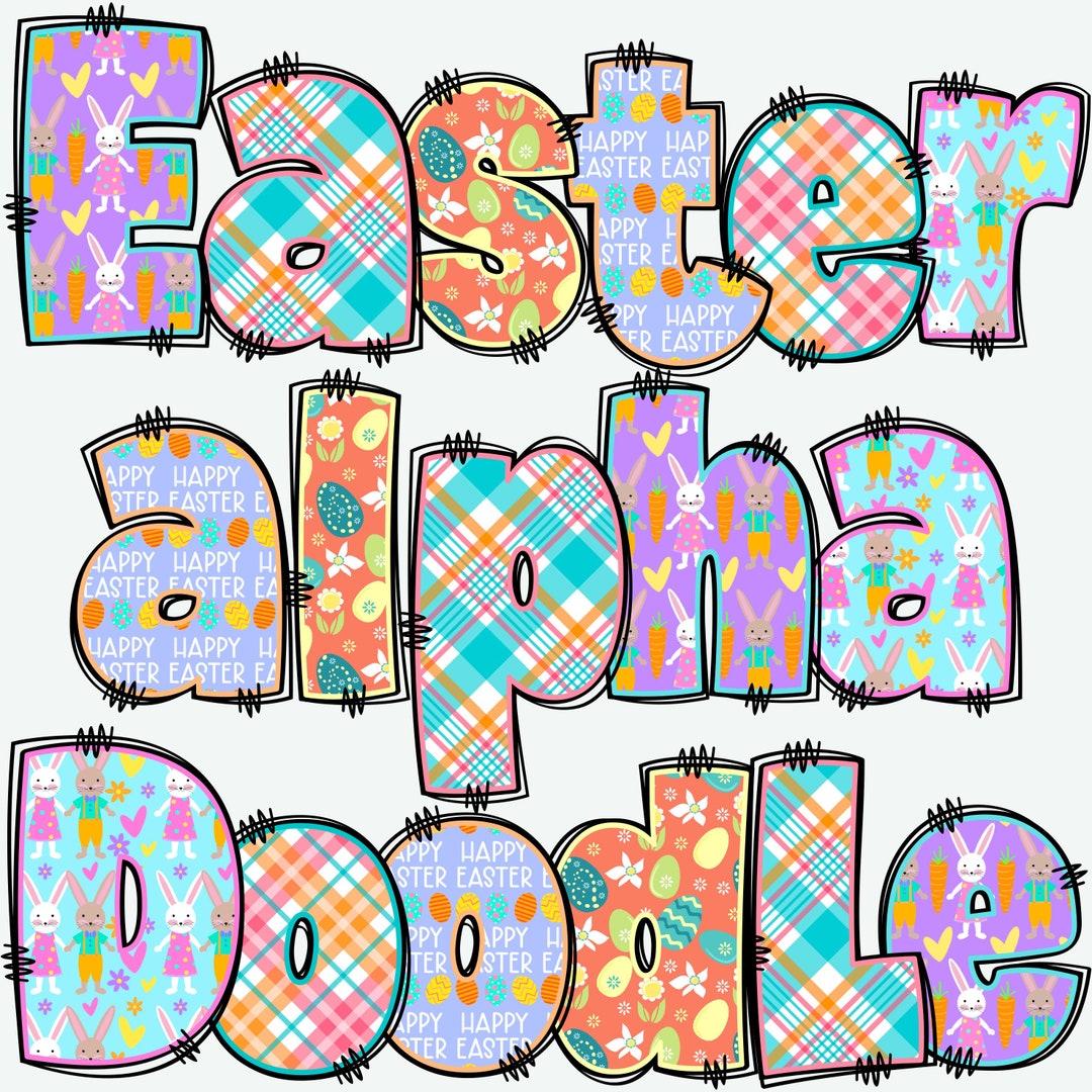 Easter Alphabet Bundle PNG, Easter Letters , PNG Letters, Easter Alpha ...