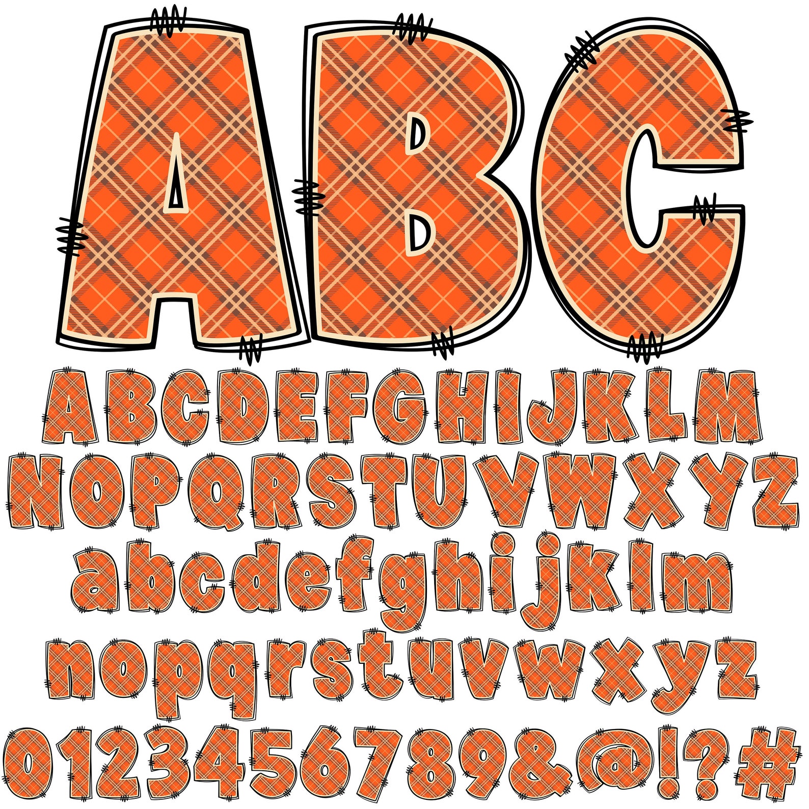 Fall Alphabet Doodle PNG, Autumn Alphabet, Thanksgiving Alpha Doodle ...