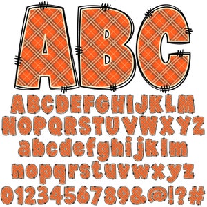 Fall Alphabet Doodle PNG, Autumn Alphabet, Thanksgiving Alpha Doodle ...