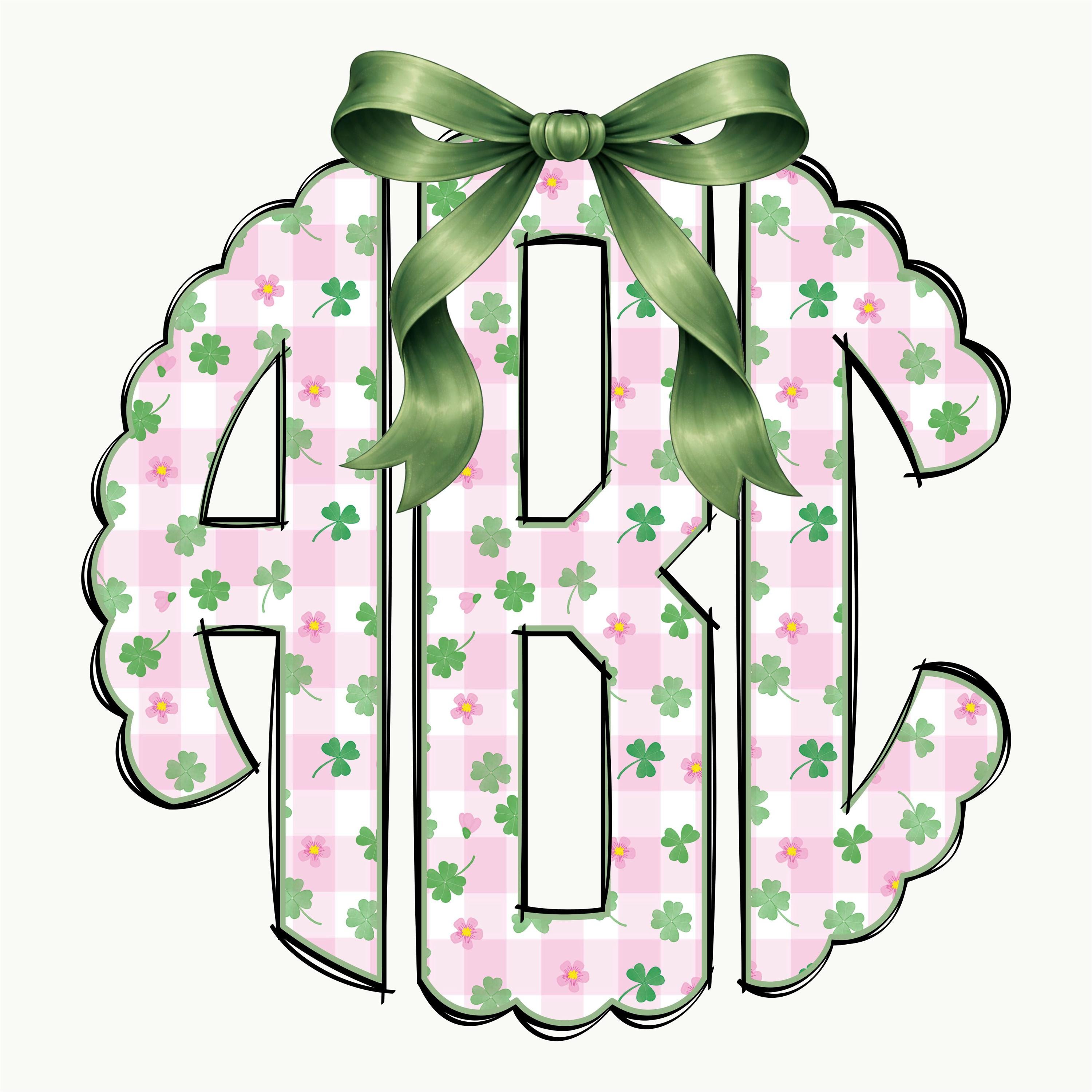 St Patrick's Day Monogram PNG, St Patrick Alpha Doodle, St Patrick's ...