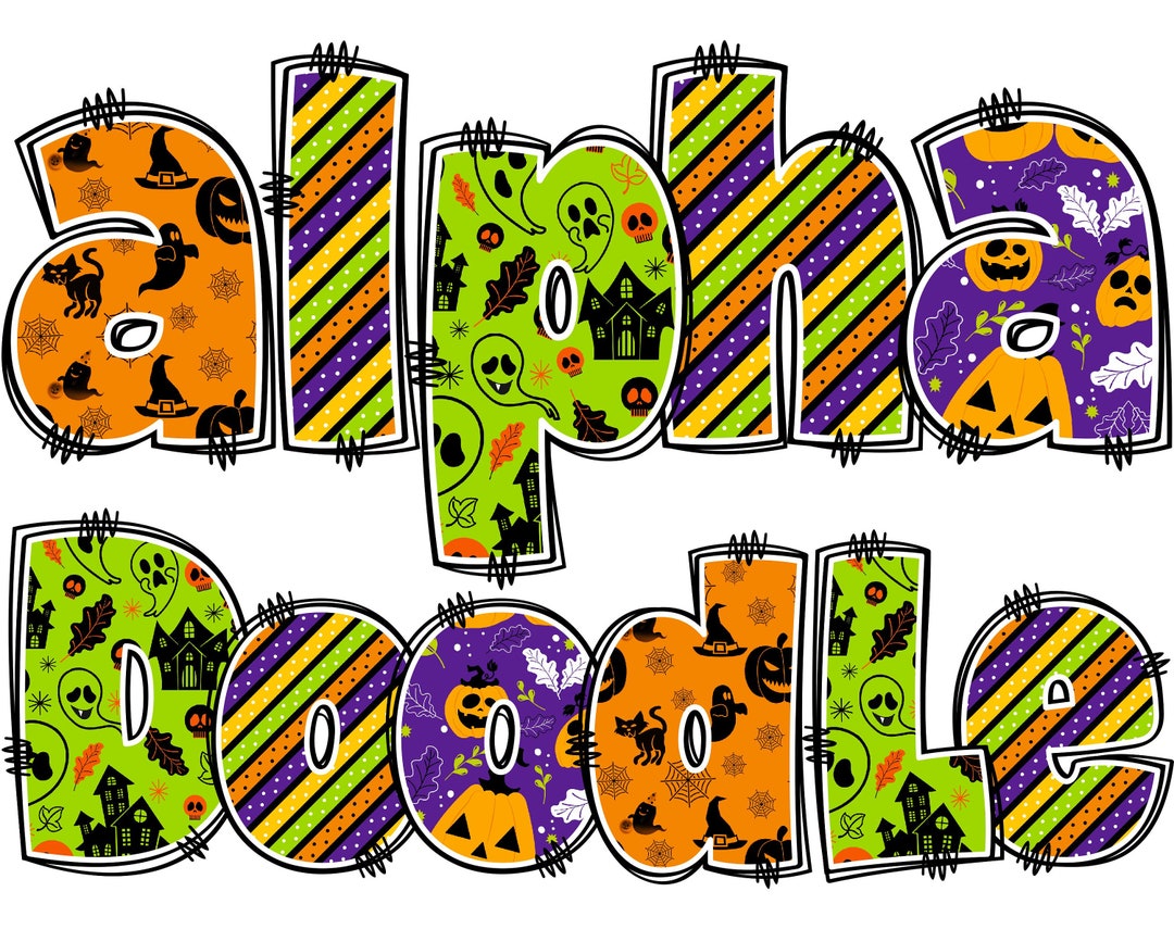 BUNDLE Halloween Alphabet PNG, Halloween Letters, PNG Letters ...