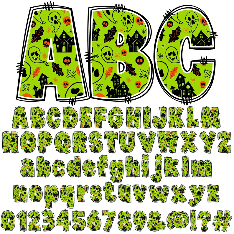 BUNDLE Halloween Alphabet PNG, Halloween Letters, PNG Letters ...