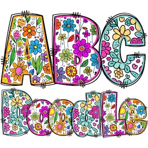 Spring Alphabet Bundle PNG, Spring Letters, PNG Letters, Spring ...