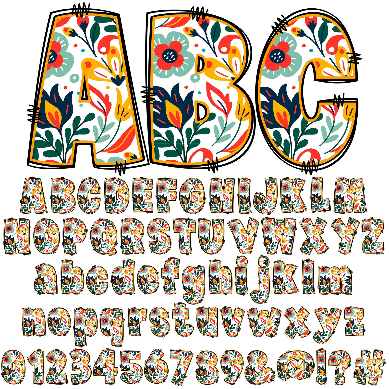 Spring Alphabet Bundle PNG, Spring Letters, PNG Letters, Spring ...