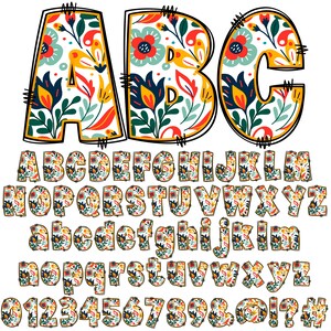 Spring Alphabet Bundle PNG, Spring Letters, PNG Letters, Spring ...