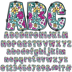 Spring Alphabet Bundle PNG, Spring Letters, PNG Letters, Spring ...