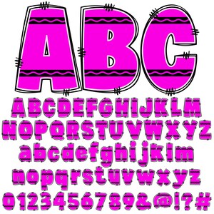 BUNDLE Back to School Alphabet PNG, School Letters, PNG Letters, School ...