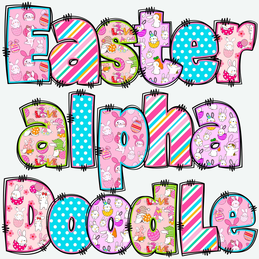 Easter Alphabet Bundle PNG, Easter Letters , PNG Letters, Easter Alpha ...