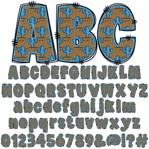 Wild West Alphabet Bundle PNG, Cowboys Letters, PNG Letters, Cowboys ...