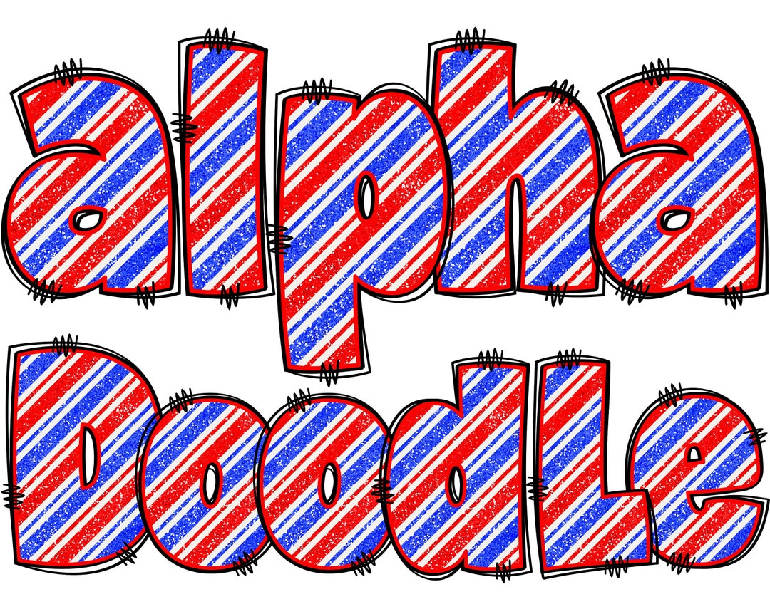 Patriotic Glitter Alphabet PNG, 4th July, Independence Day, Alpha ...
