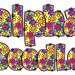 Spring Alphabet PNG, Groovy Floral Doodle, PNG Letters, Retro Floral ...