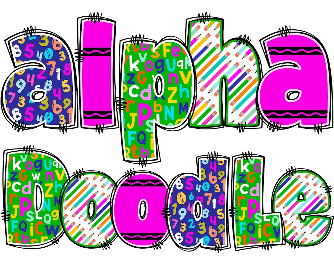 BUNDLE Back to School Alphabet PNG, School Letters, PNG Letters, School ...