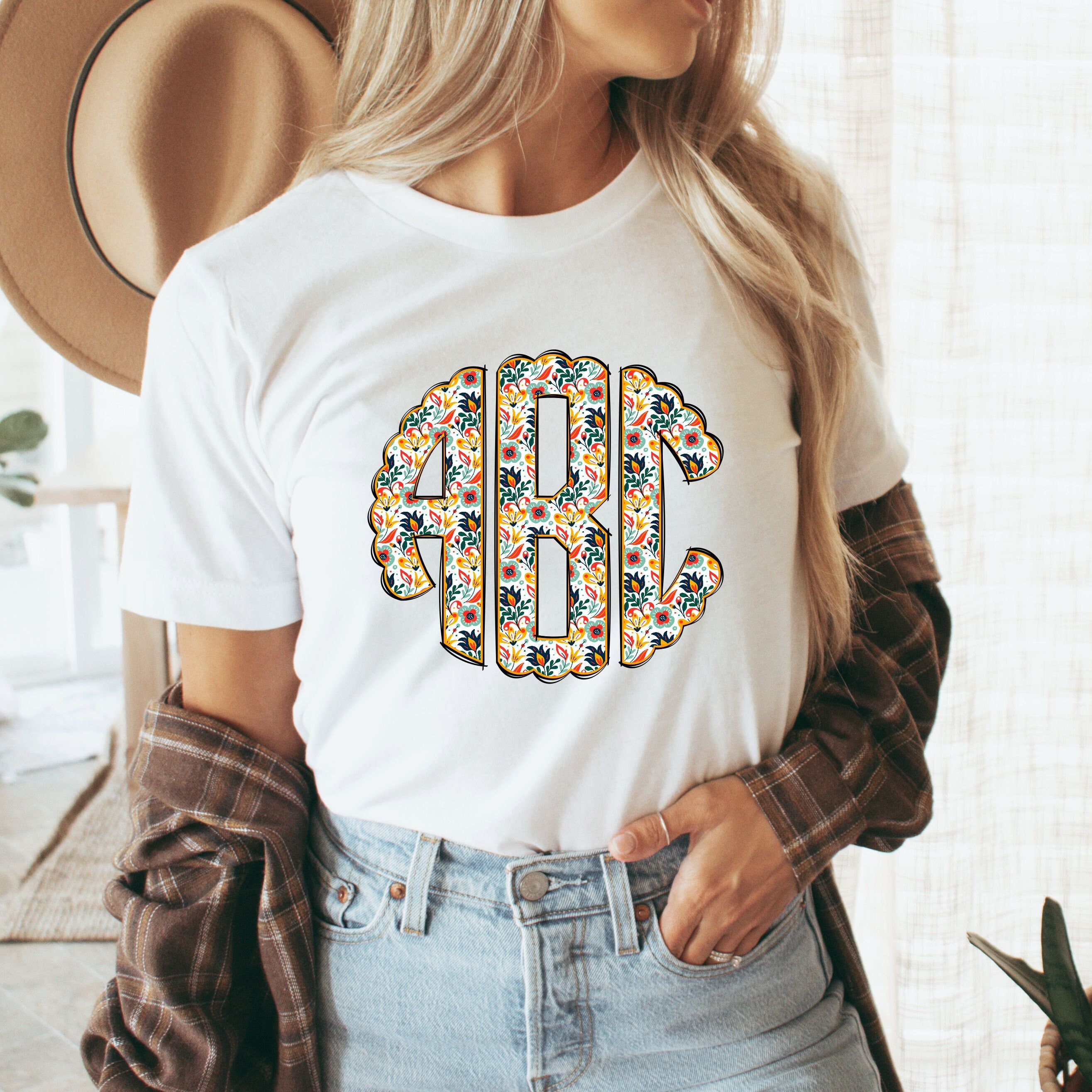 Spring Monogram PNG, Flower Monogram, Spring Floral Monogram, Alpha ...