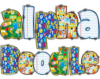 Back to School Alphabet PNG, School Letters, PNG Letters, School Alpha ...
