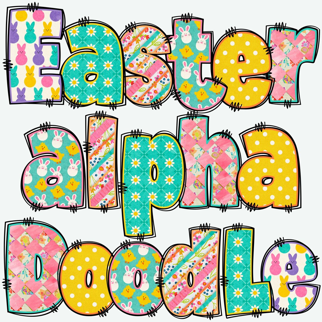 Easter Alphabet Bundle PNG, Easter Letters , PNG Letters, Easter Alpha ...