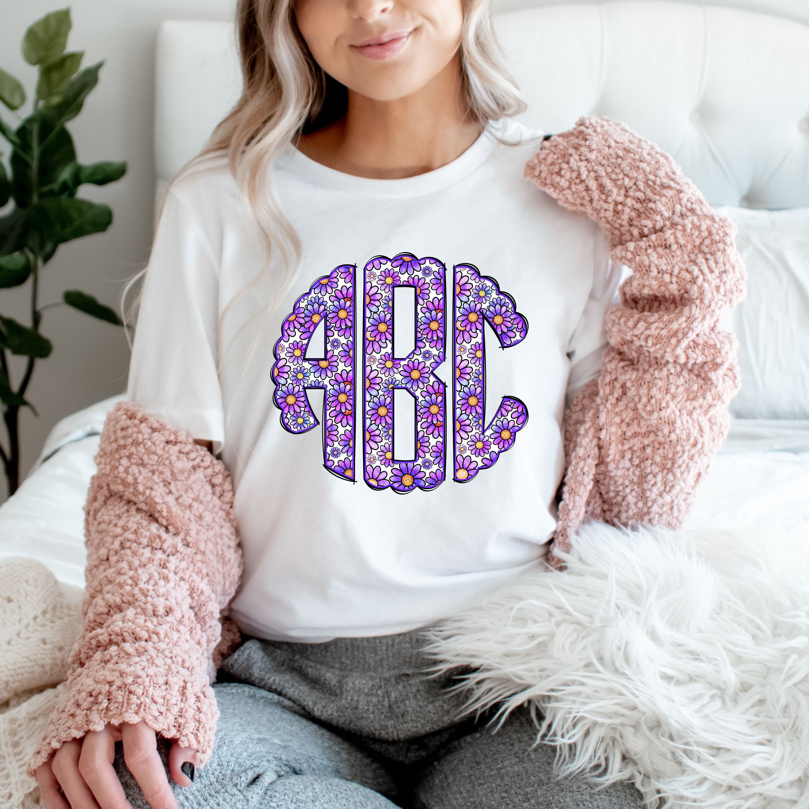 Spring Monogram PNG, Flower Monogram, Spring Floral Monogram, Alpha ...