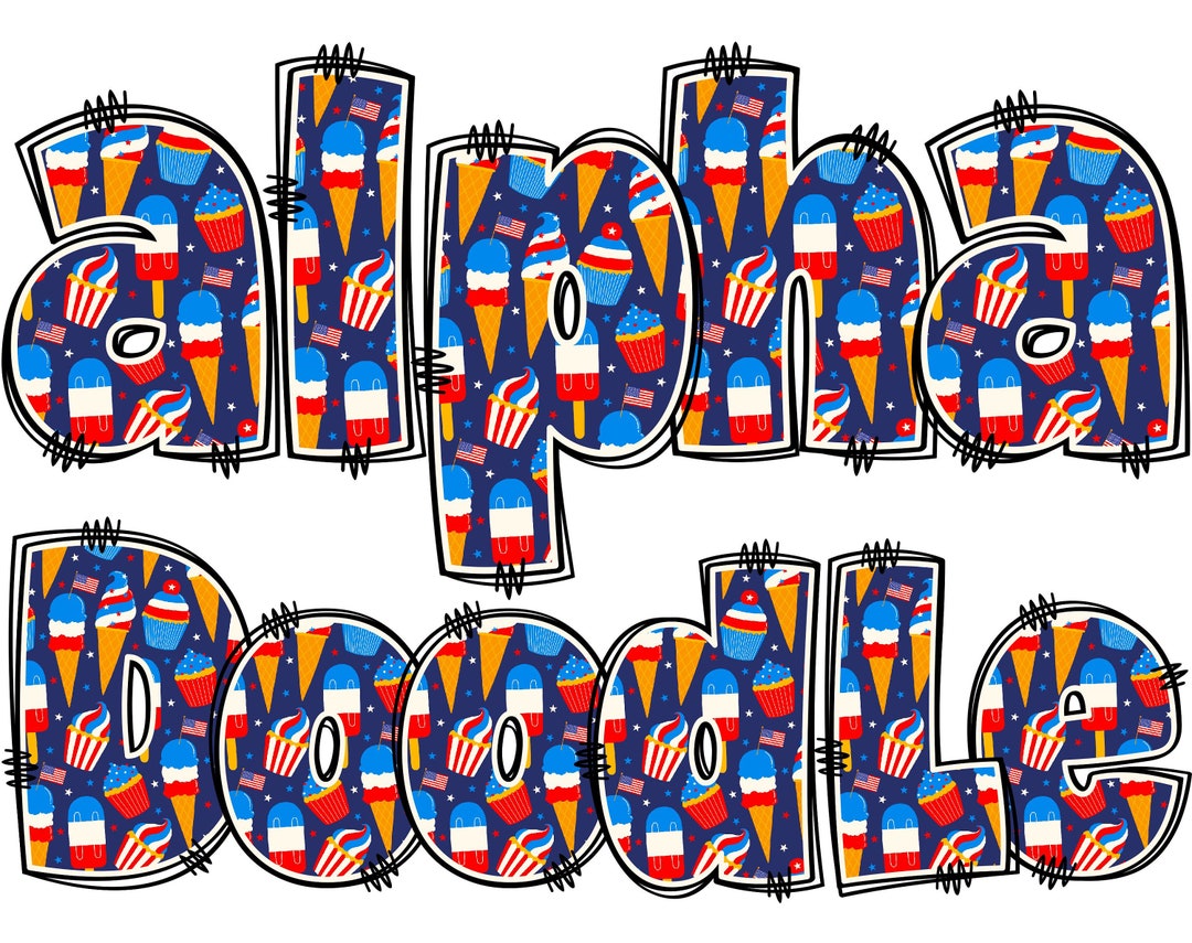 Patriotic Alphabet PNG, July 4th, Independence Day, July 4th Party ...