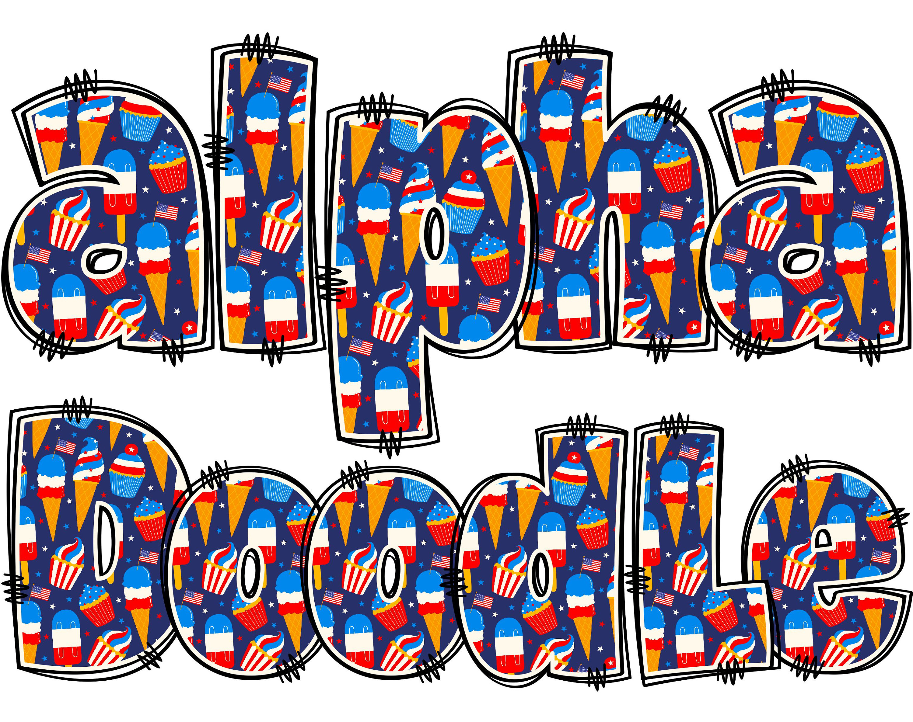 Patriotic Alphabet PNG, July 4th, Independence Day, July 4th Party ...