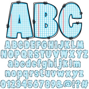 BUNDLE Back to School Alphabet PNG, School Letters, PNG Letters, School ...
