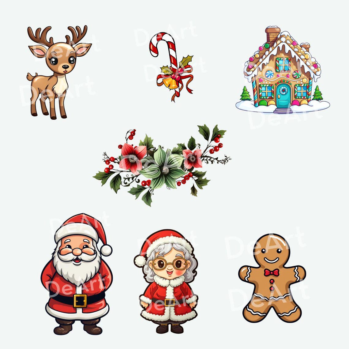 Christmas Alphabet Doodle PNG Bundle, Christmas Alphabet, Christmas ...
