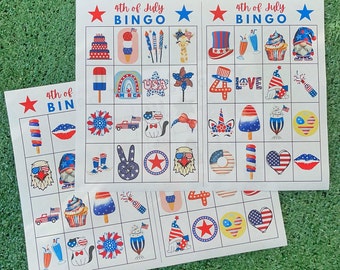 4th of July Bingo 4th of July Games Independence Day Activities Digital ...