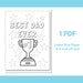 Printable Best Dad Ever Coloring Page | Instant Printable Page ...