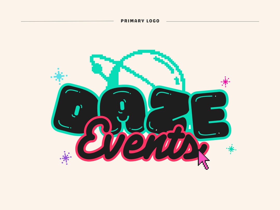 Daze Events Logo Canva Template DIY 8-bit Logo Design - Etsy