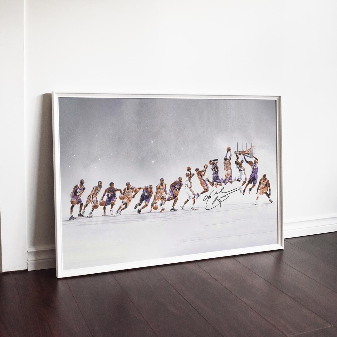 Kobe Bryant Dunk Evolution Art Poster Basketball Wall Art - Etsy