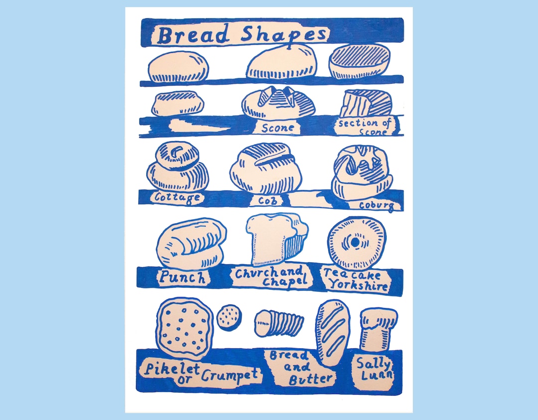 Bread Shapes A3 Print - Etsy