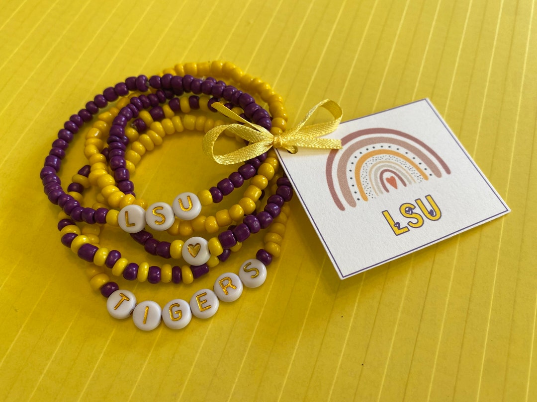 LSU Tigers Bracelets LSU Bracelets LSU Bracelets College Team Bracelet ...