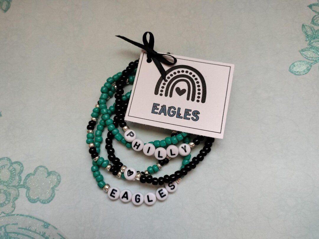 Philadelphia Eagles Set of 5 Bracelets, Eagles Jewelry, Super Bowl, Eagles, Eagles Merch, Philly ...