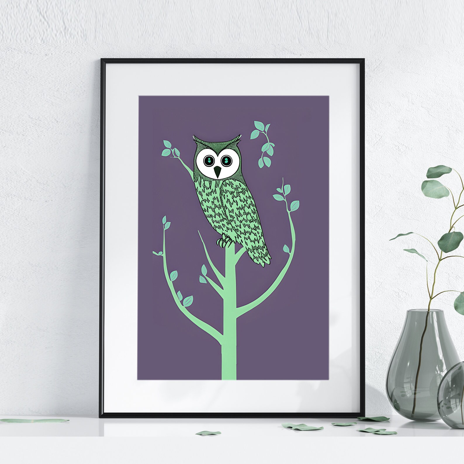 Abstract Paintings Of Owls