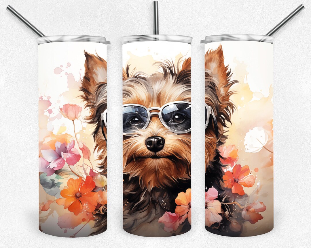 Yorkshire Terrier Wrap, Yorkie Wrap, 20 Oz Skinny Tumbler Wrap ...