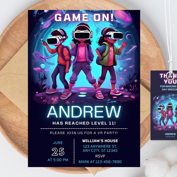 Vr Birthday Invitation - Etsy