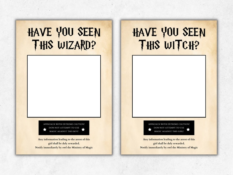 Have You Seen This Wizard Personalized Party Poster, Wizard Wanted Personalized Poster Template ...