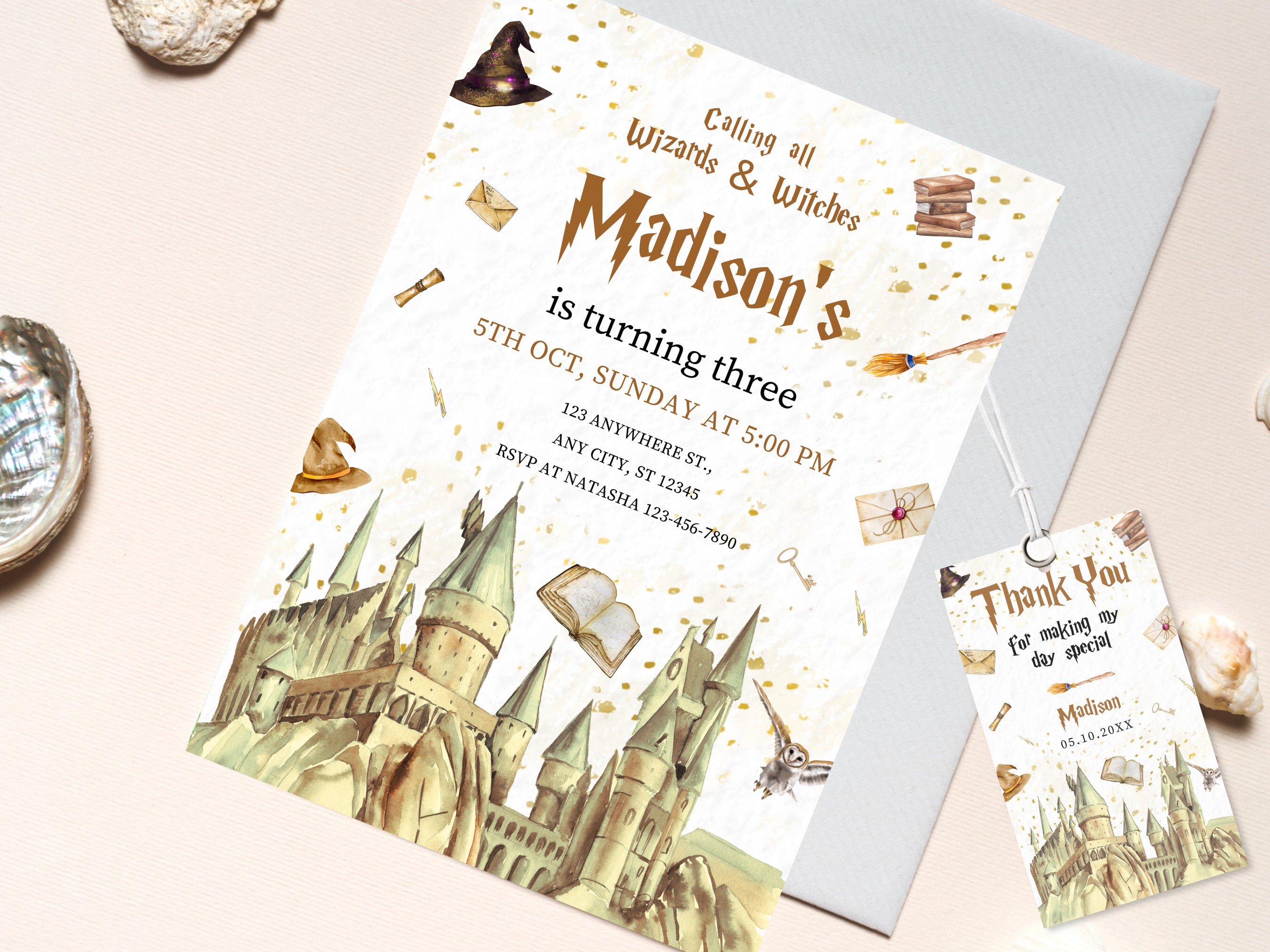 Editable Wizard Birthday Invitation Magical Birthday Party - Etsy