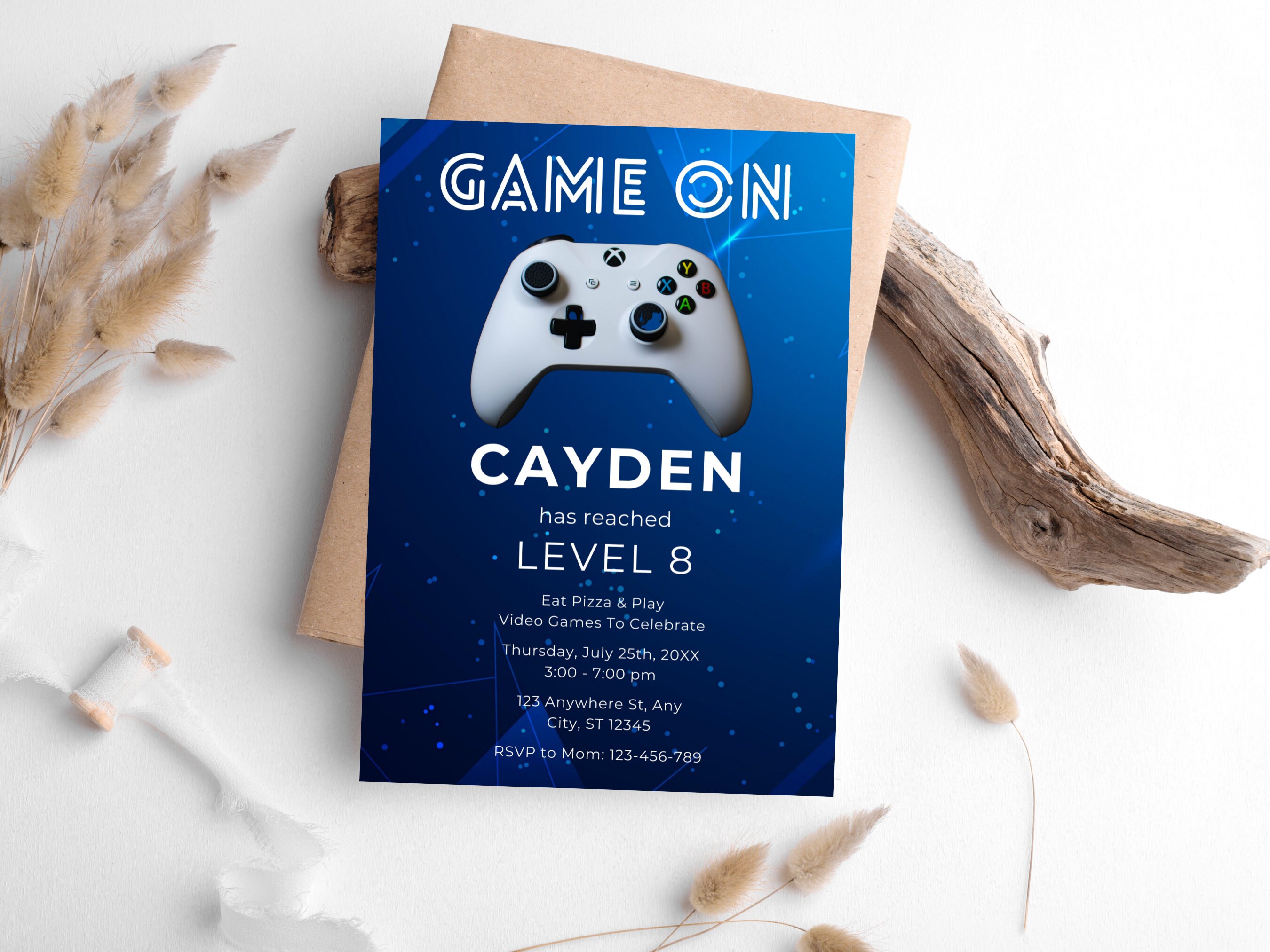 Editable Video Game Birthday Invitation Gaming Party - Etsy