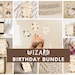 Editable Wizard Birthday Party Bundle, Wizard Birthday Invitation ...