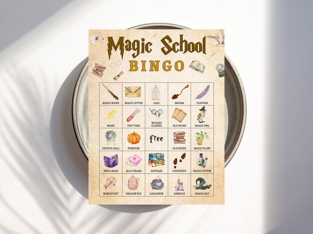 Magic School Bingo, Wizard Party Games, Halloween Party Games, Instant ...