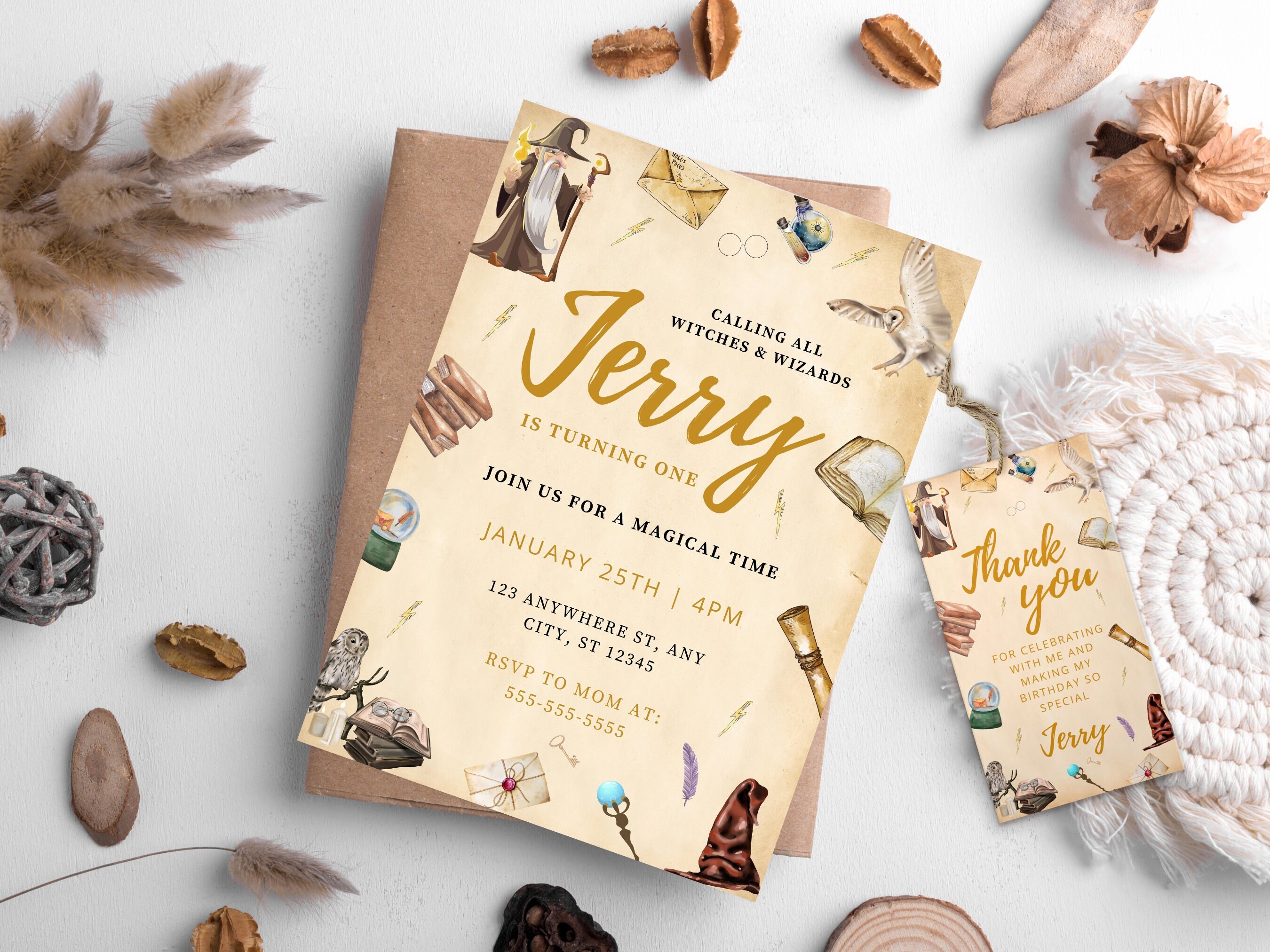 Editable Wizard Birthday Invitation Magical Birthday Party - Etsy