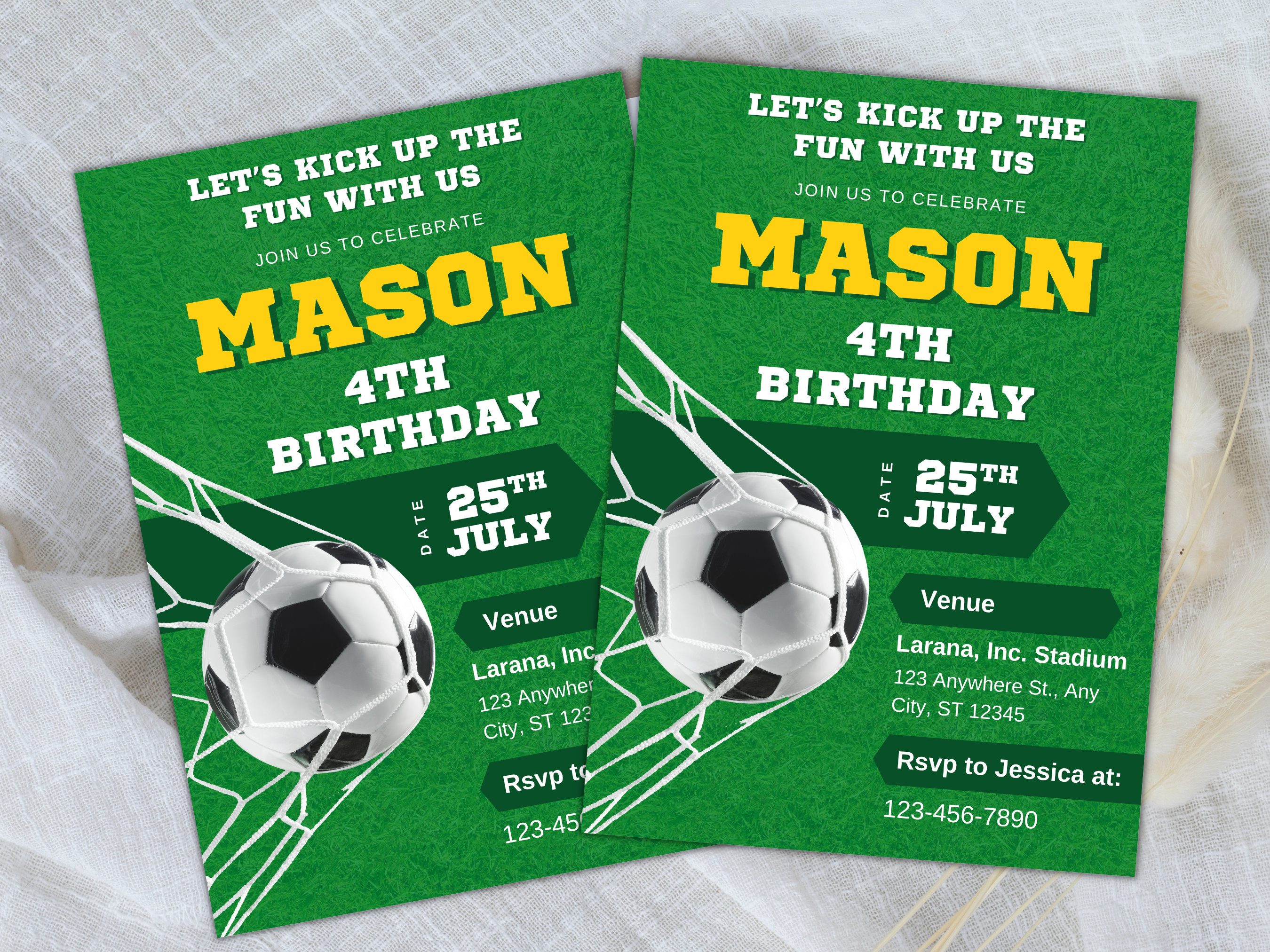 Soccer Birthday Invitation Template Soccer Party Invitation - Etsy