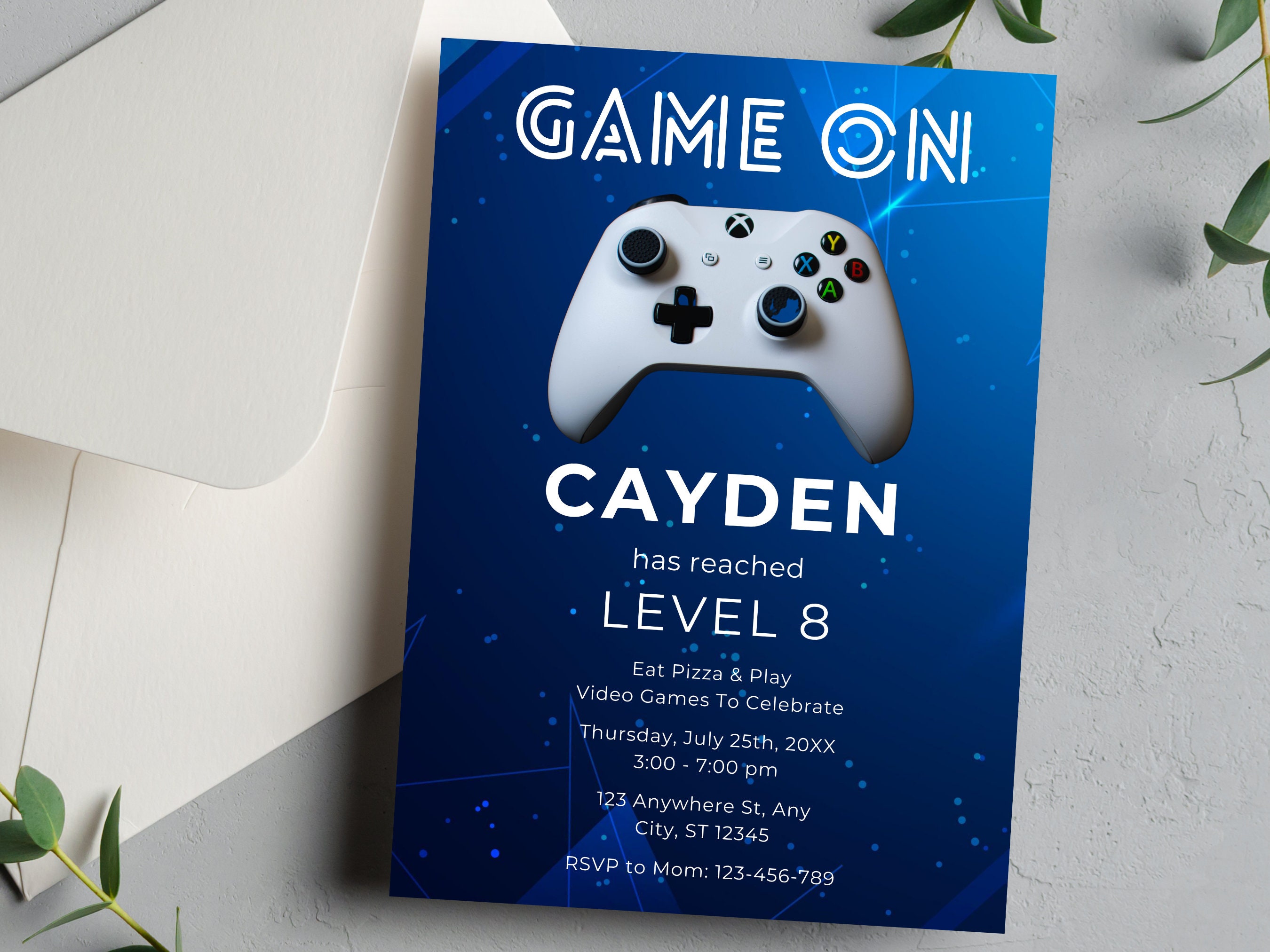 Editable Video Game Birthday Invitation Gaming Party - Etsy