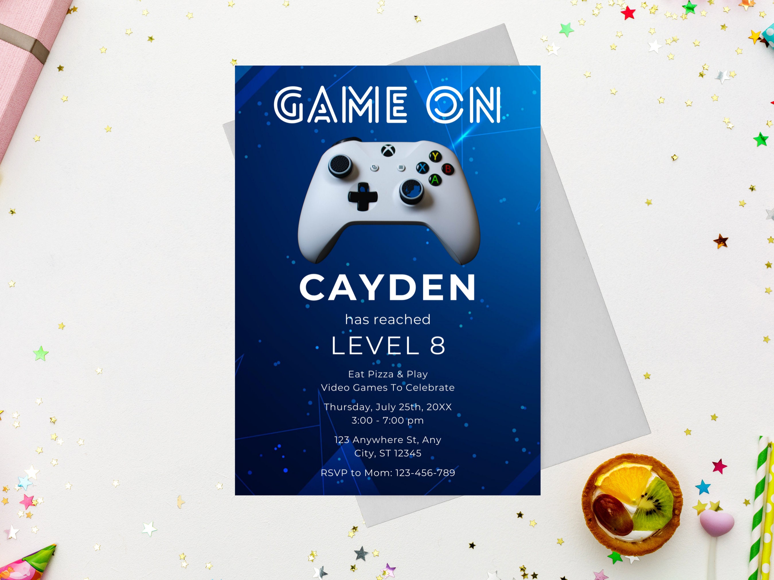 Editable Video Game Birthday Invitation Gaming Party - Etsy