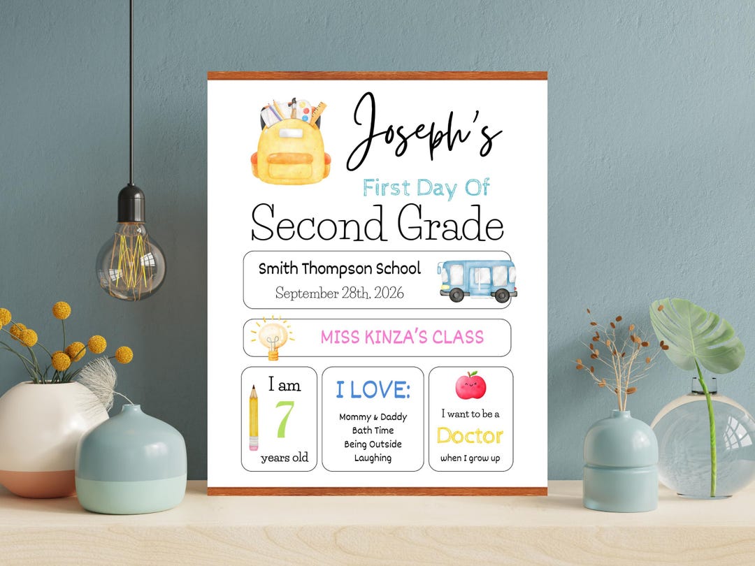 Editable Chalkboard Back to School Sign Template (digital Download) - Etsy