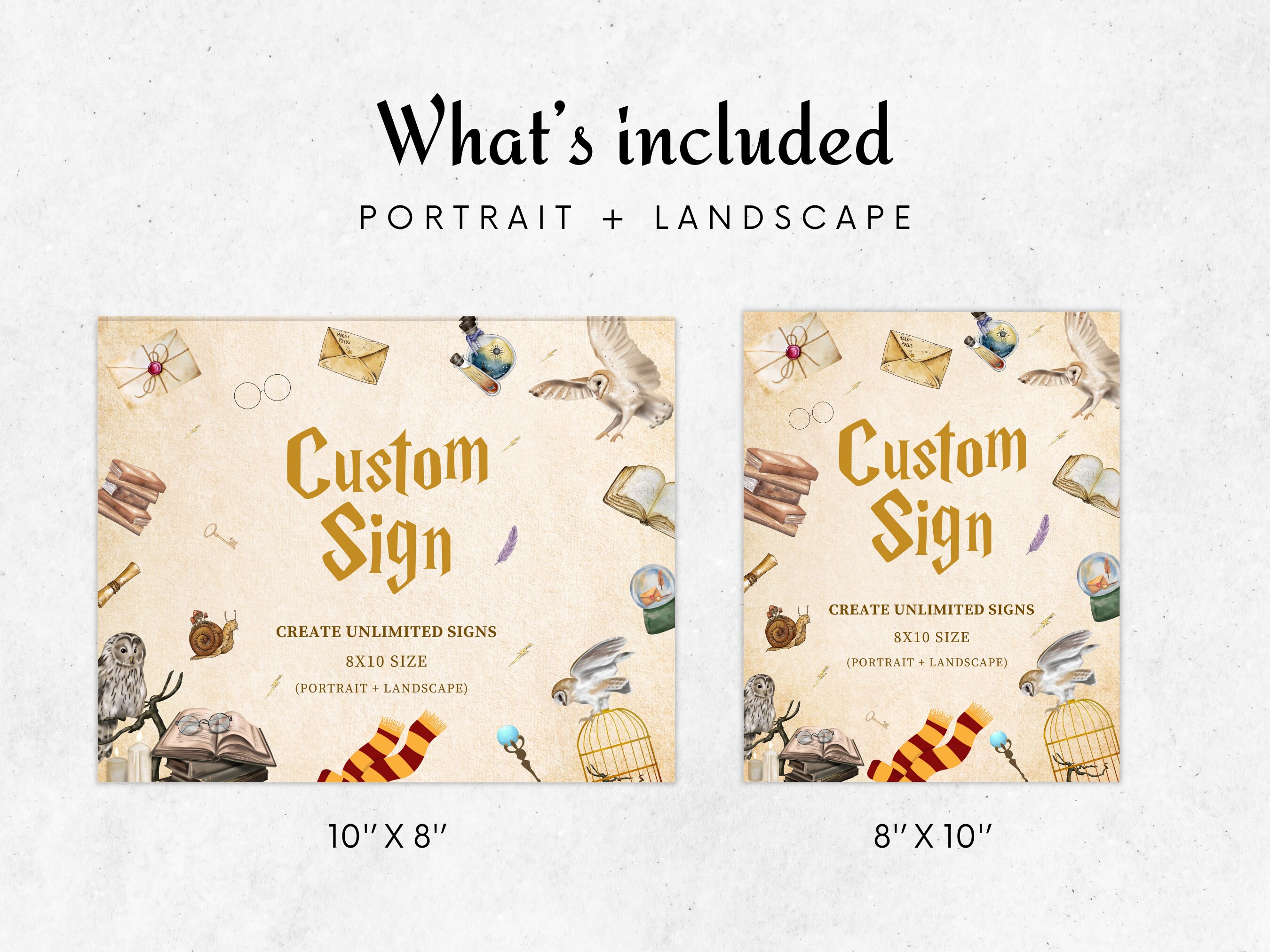 Editable Wizard Custom Sign Potrait, Wizard Birthday Sign, Instant ...