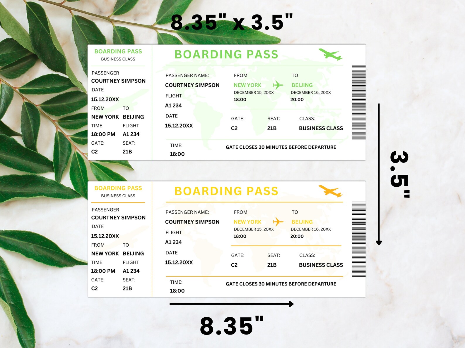 Editable Boarding Pass Template, Surprise Trip Ticket (canva, Digital ...
