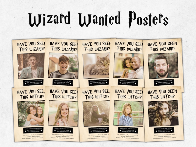 Have You Seen This Wizard Personalized Party Poster, Wizard Wanted ...