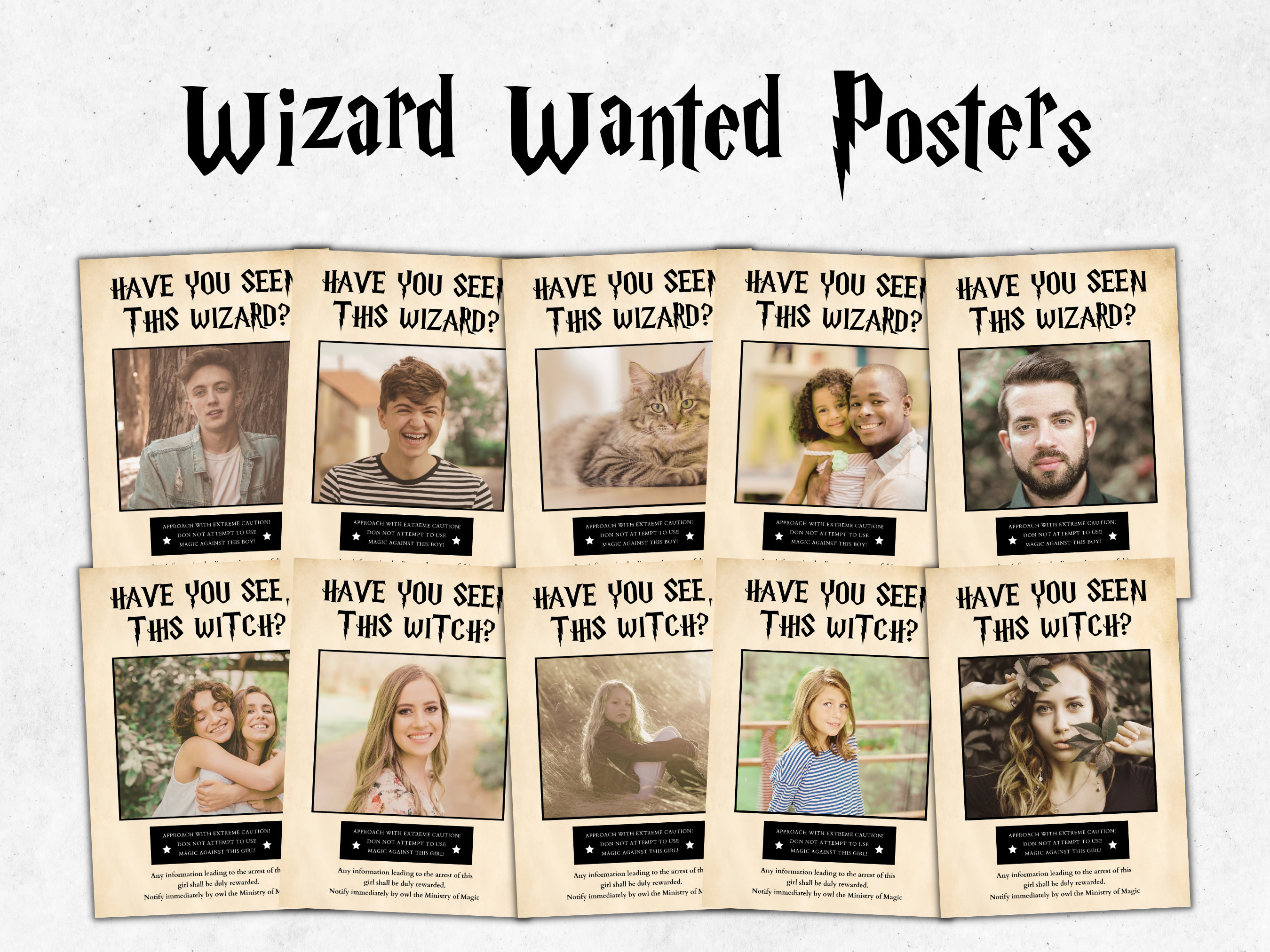 Have You Seen This Wizard Personalized Party Poster, Wizard Wanted Personalized Poster Template ...