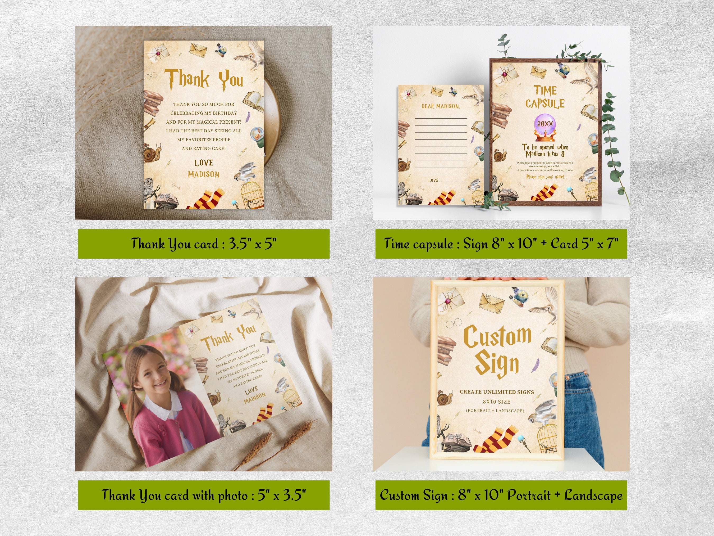 Editable Wizard Birthday Party Bundle, Wizard Birthday Invitation ...