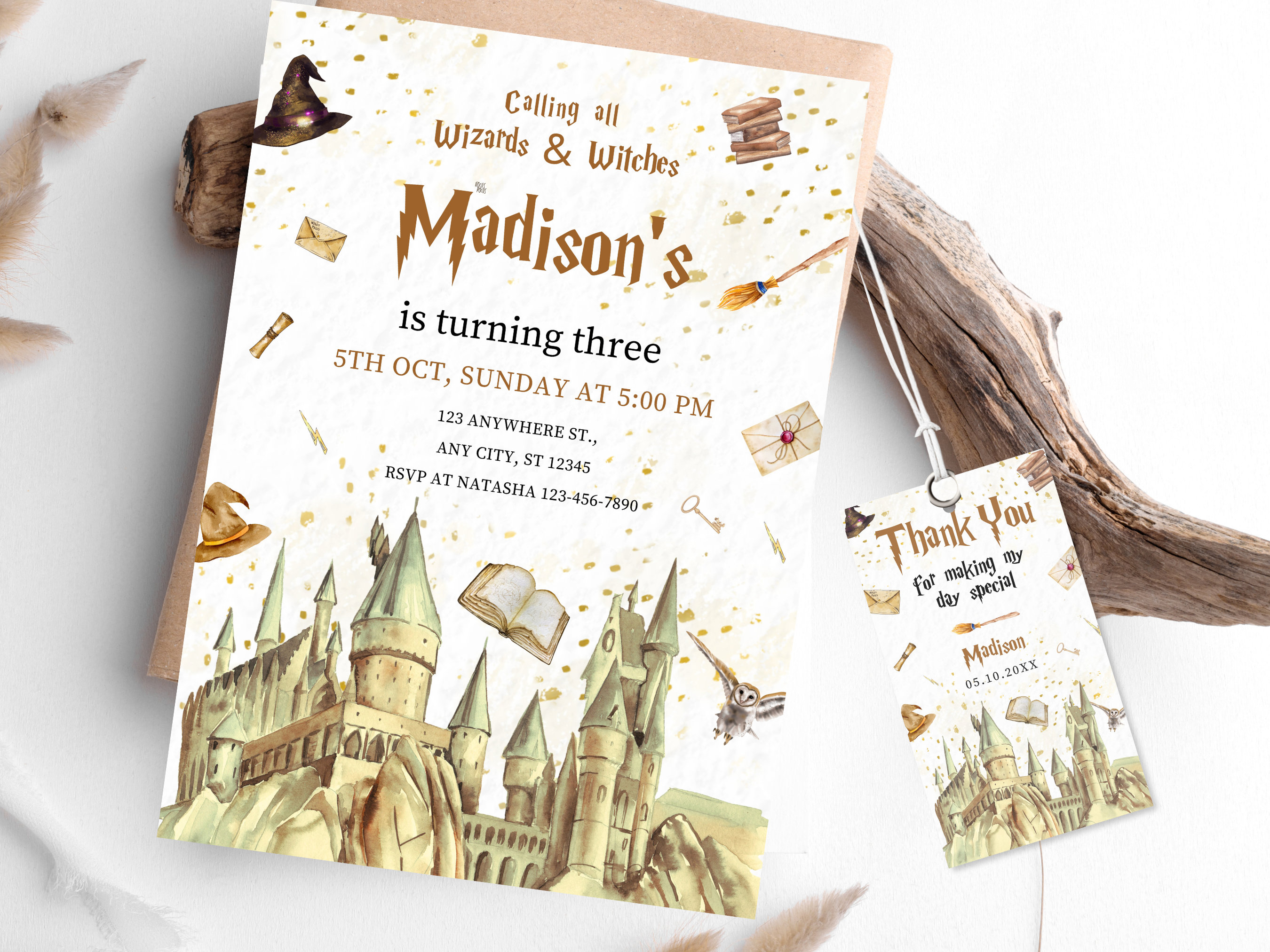 Editable Wizard Birthday Invitation Magical Birthday Party - Etsy